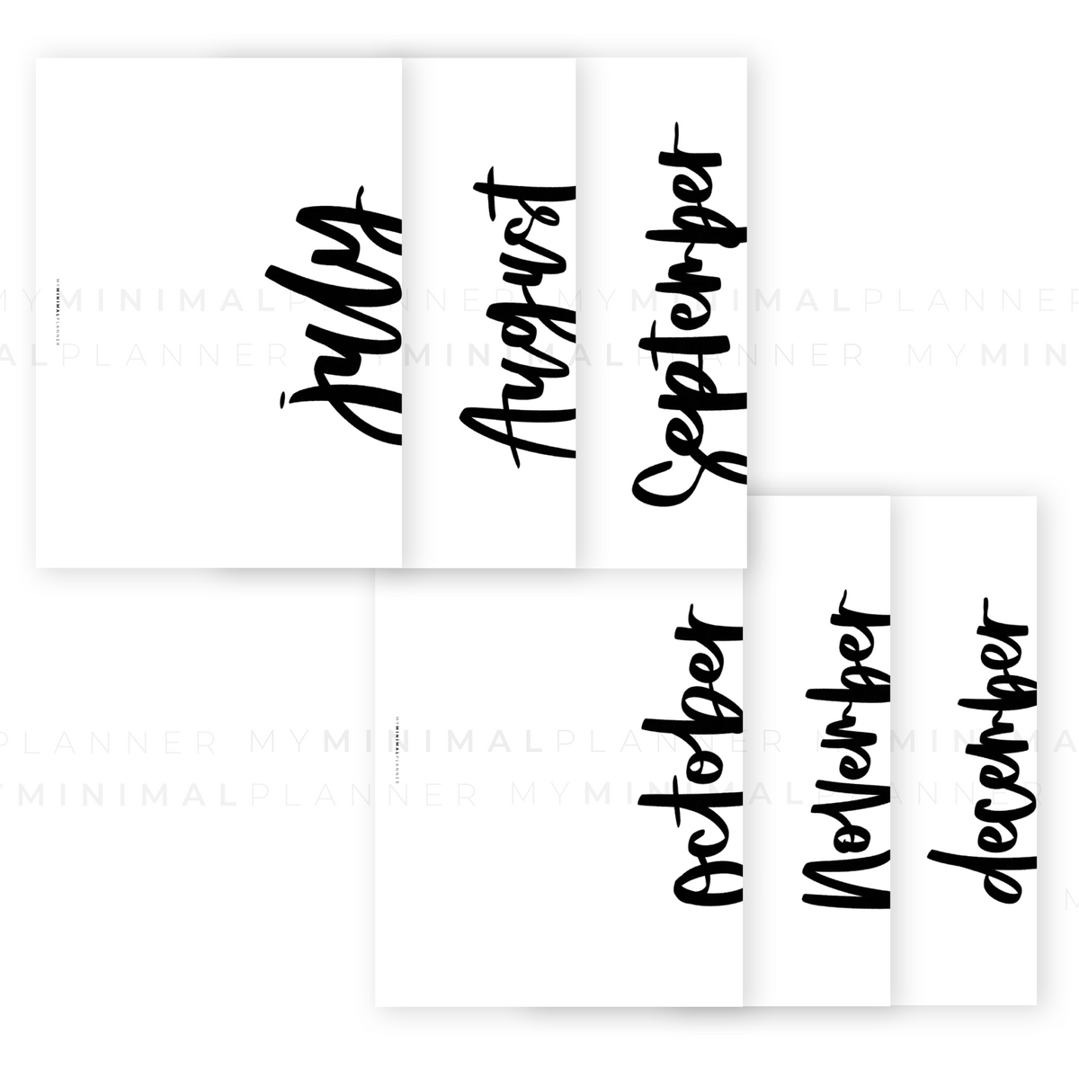PRD163 - Monthly Covers - Printable Dashboard – My Minimal Planner