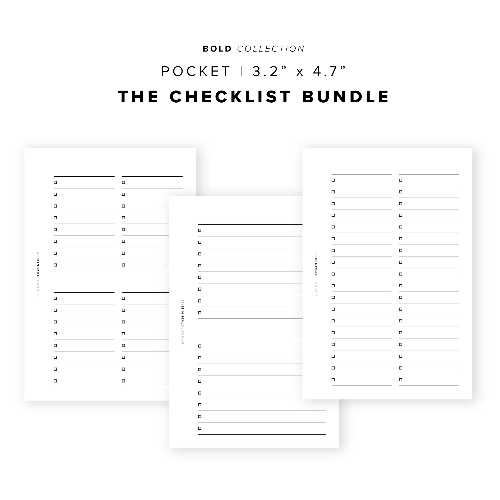 PR152 - The Checklist - Printable Insert – My Minimal Planner