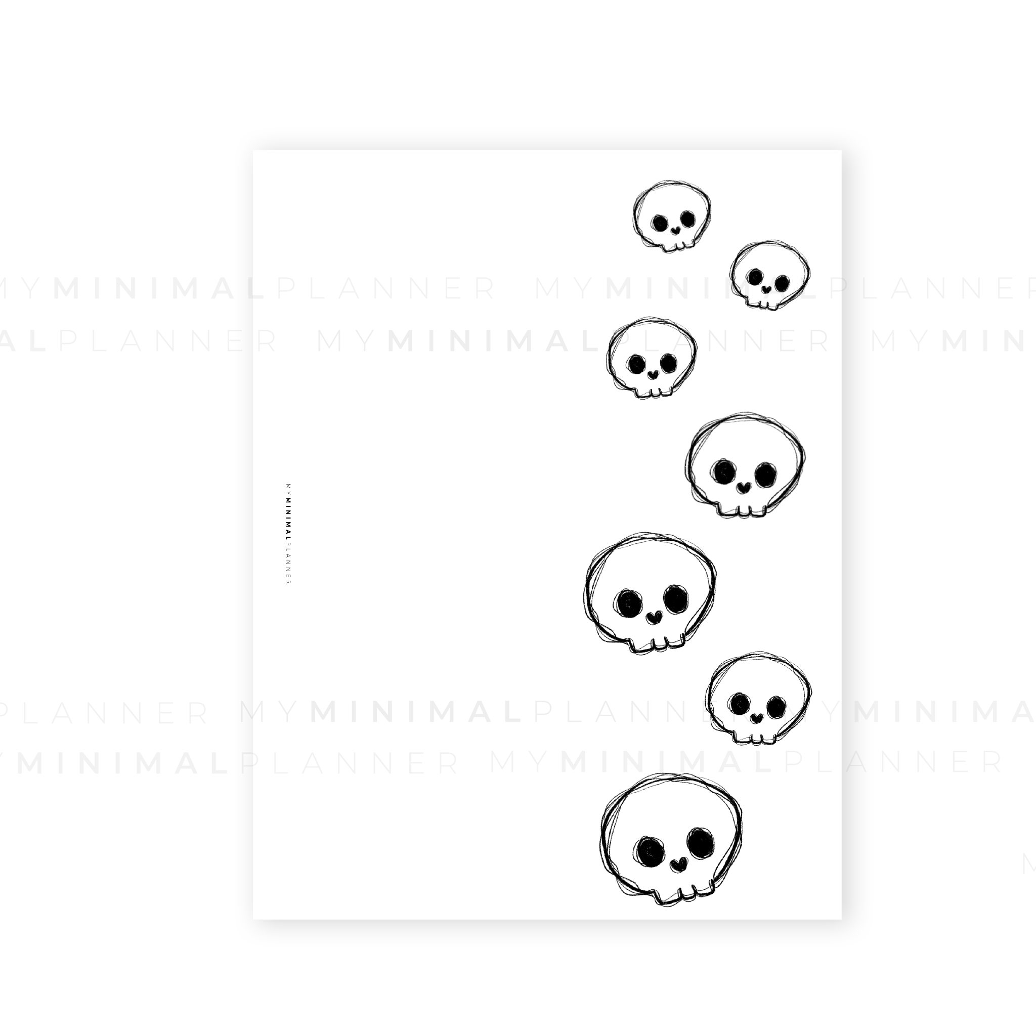 PRD136 - Skulls - Printable Dashboard – My Minimal Planner