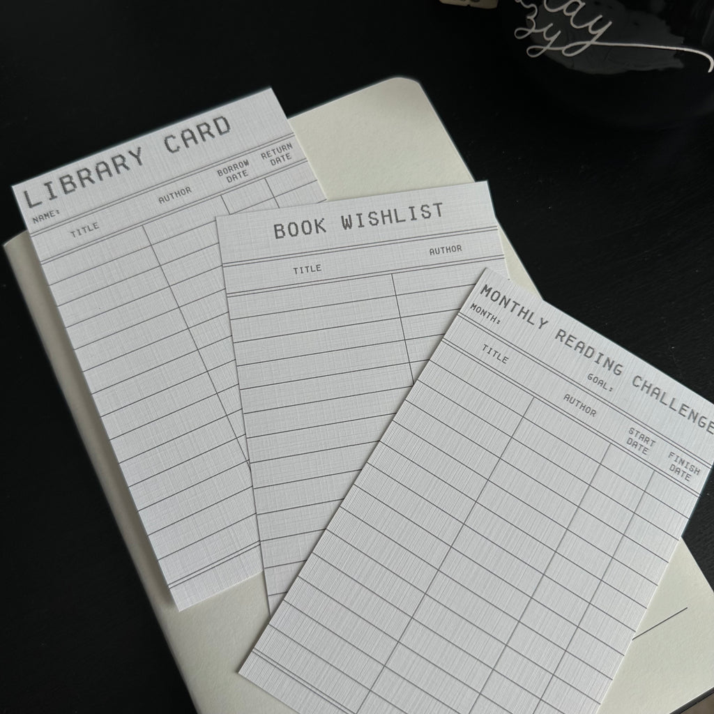 PPC03 - The Book Lovers - Printable Planner Cards – My Minimal Planner