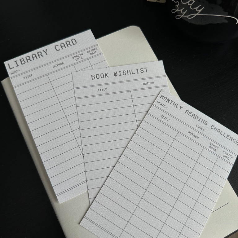 PPC03 - The Book Lovers - Printable Planner Cards – My Minimal Planner