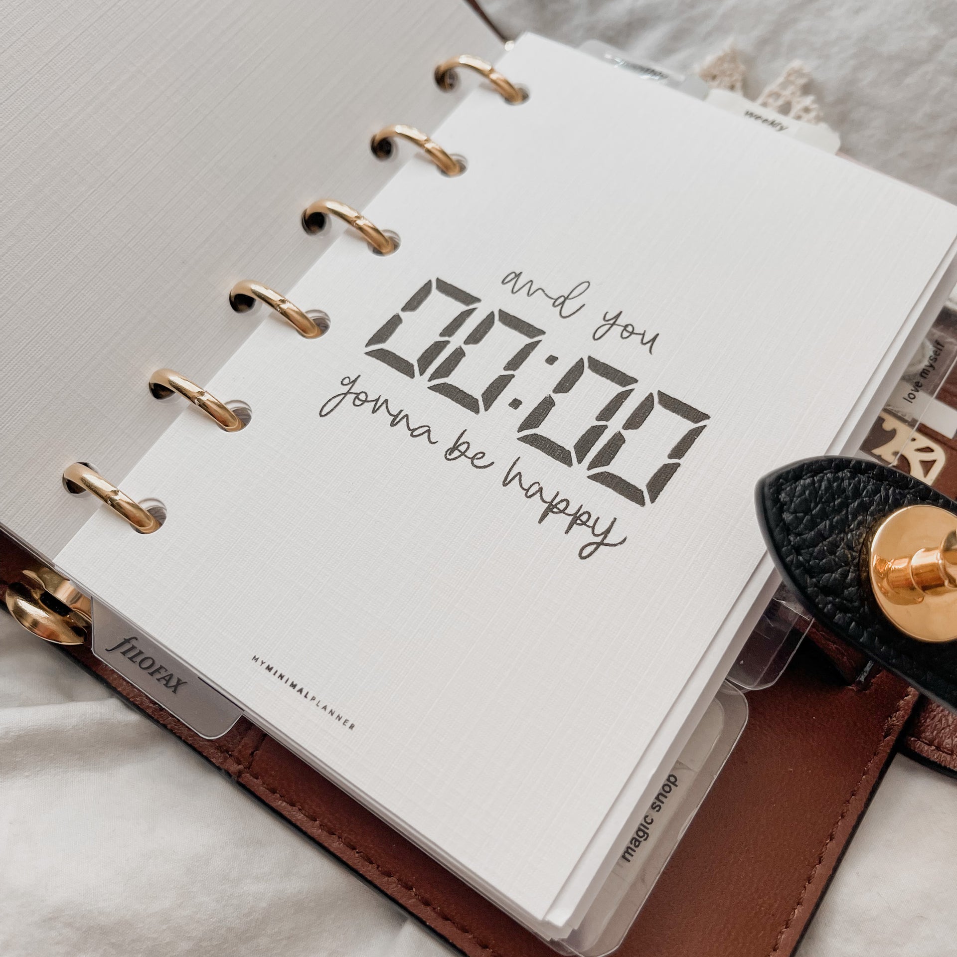 PRD139 - Zer00Clock / 00:00 - Printable Dashboard – My Minimal Planner